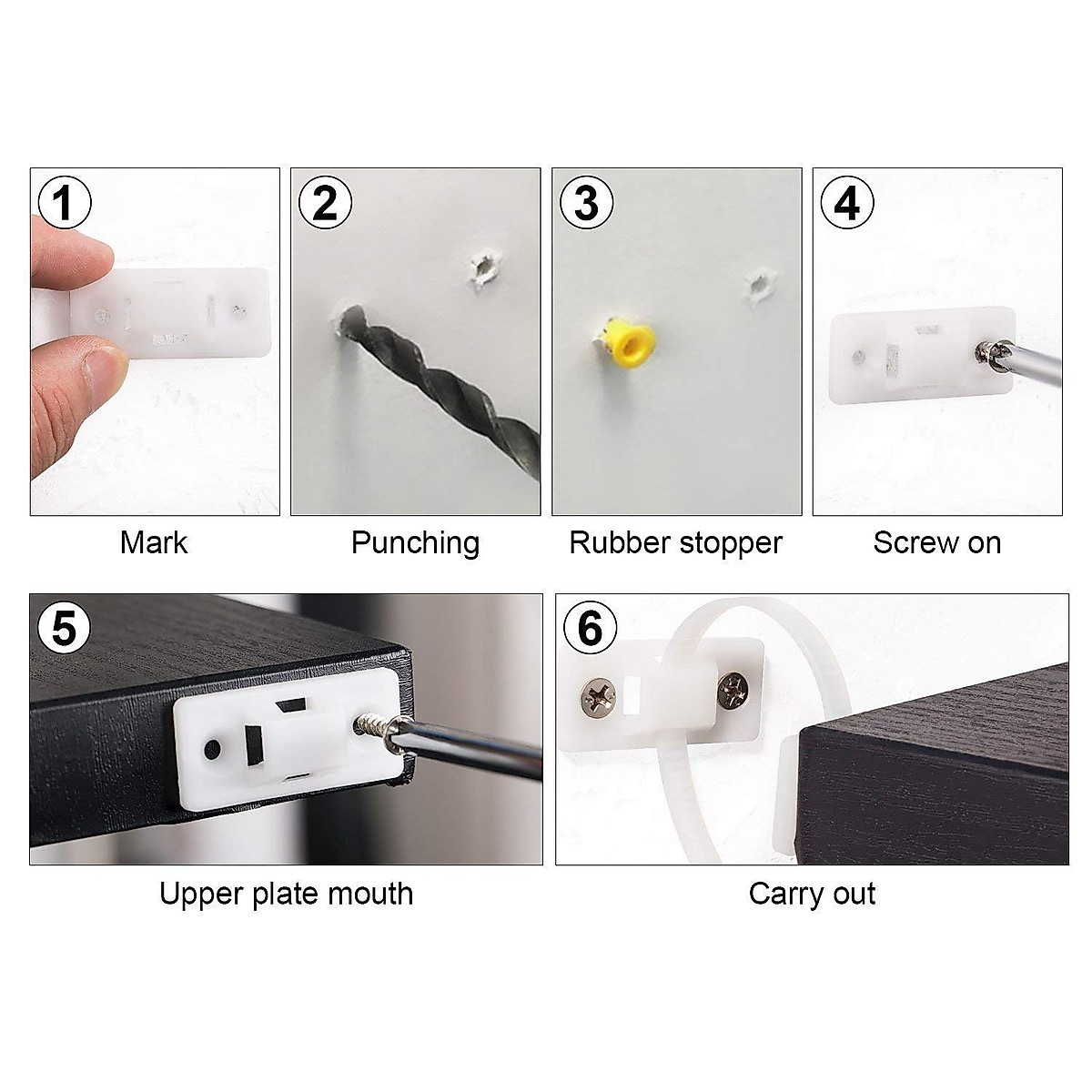 White Anti-Tip Strap,Furniture Safety Straps,Furniture Anchor Straps for Baby Pet Safety,6 Sets