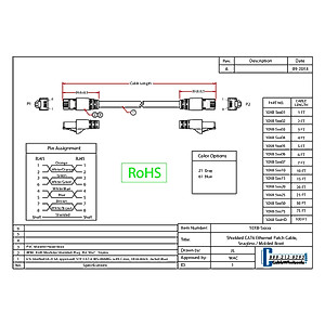 CableWholesale 50 Foot Shielded Cat6 Blue Ethernet Patch Cable, Snagless/Boot 24AWG, RJ45 Gold Plate Connector, 4 Pair Stranded Copper Shielded Twisted Pair (STP) Internet Network Patch Cable