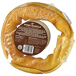 Pork Chomps Roasted Pork Skin Dog Chew, 6-inch Bagel, 1 Count