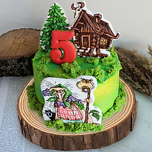 DSYIL 4 Pack Large Unfinished Wood Slices, 7-8 Inch Wood Round Circles with Tree Bark, Rustic Wood Slabs Bulk, Christmas Ornaments Wood Pieces for Rustic Wedding Table Centerpieces Decoration