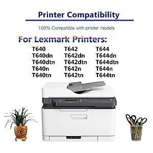 Kolasels Remanufactured Toner Cartridge Replacement for 64035HA for T640, T642, T644 Printer (2-Pack Black)