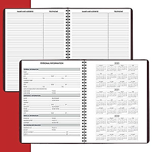 2021 Weekly Appointment Book & Planner by AT-A-GLANCE, 8-1/4" x 11", Large, Winestone (709505021)