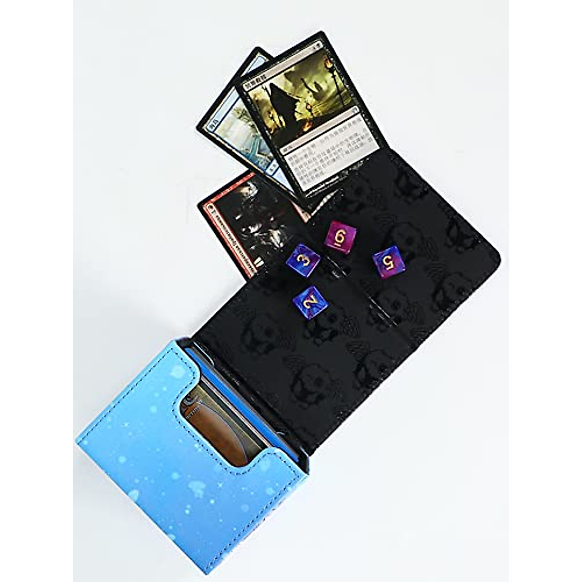 Volcanic Island Yugioh Game Card Deck Case Leather Storage Box Dragonmaid Silver Castle Arianna Ariane Magic TCG MCG Trading Card Cases Holder (P03)