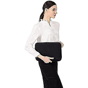 MOSISO Neoprene Sleeve Bag with Small Case Compatible with 13-13.3 inch Laptop & 15.6-16 inch Waterproof Hardshell Laptop Backpack with USB Charging Port, Black