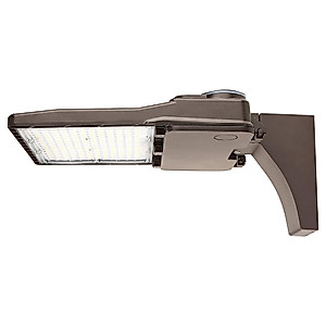 100W LED Pole Light with Photocell - 120-277VAC - 4000K - IP65 LED Shoebox Light - Wall Mount LED Parking Lot Light, 14200 Lumens, 0-10V Dimmable, UL Listed - DLC Premium Listed - 5 Years Warranty