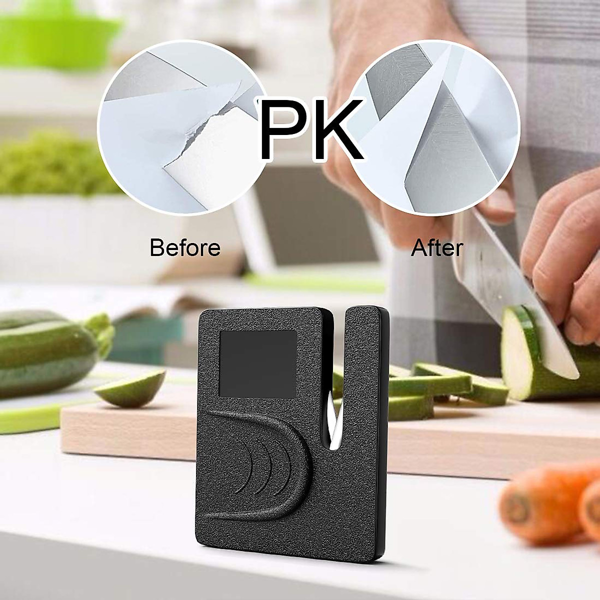 sawkit Pocket Knife Sharpener Ceramic Rod Blade Sharpeners Handheld Mini Size for Outdoors Camping Hiking Hunting Home Kitchen (1-Pack)