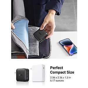 UGREEN 65W USB C Charger 4 Ports USB C Power Adapter GaN PD Fast Wall Charger Compatible with MacBook Pro/Air M2, Dell XPS 13, iPad Pro/Air, iPhone 15 Pro Max/14, Galaxy S23, Steam Deck, and More