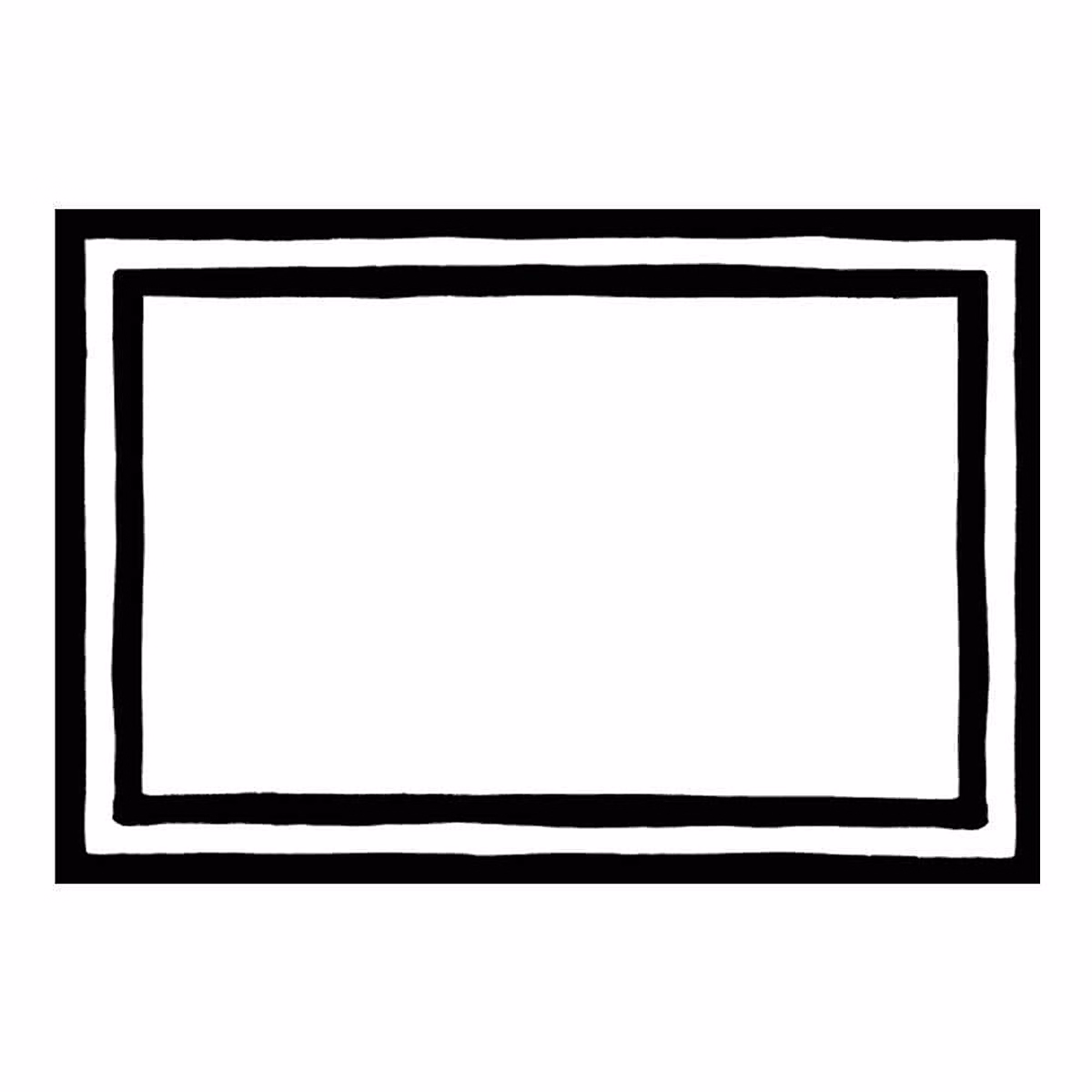 Caspari Border Stripe Place Cards in Black Foil - Set of 8