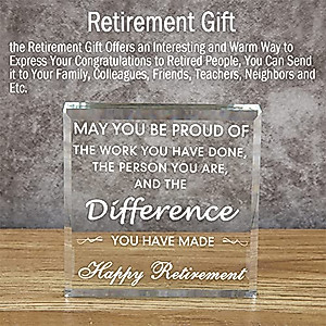 IFOLAINA Happy Retirement Thank You Gift Employee Appreciation Gift for Women Plaque Keepsake Inspirational May You Be Proud of the Work You Have Done Sign for Retirement Goodbye Farewell Gift