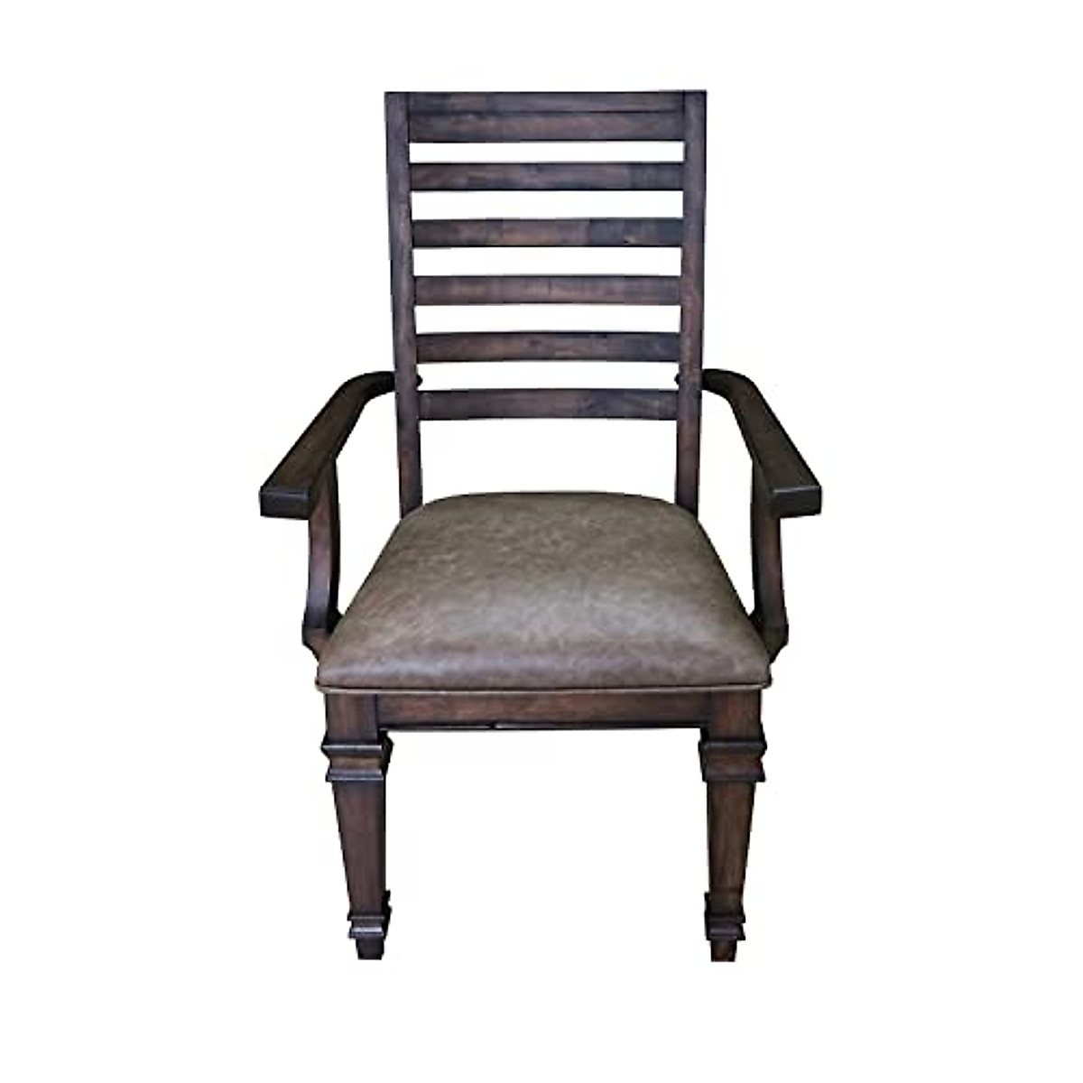 Coaster Furniture Delphine Ladder Back (Set of 2) Arm Chair Brown Vintage Dark Pine 192743