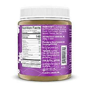 Lakanto Sugar Free Cookie Butter Sunflower Spread - Sweetened with Monk Fruit Sweetener, Keto Diet Friendly, 3 Net Carbs, Vegan, Non GMO, Sandwiches, Toast, Smoothies, Cereal, Oatmeal, More - 10 oz