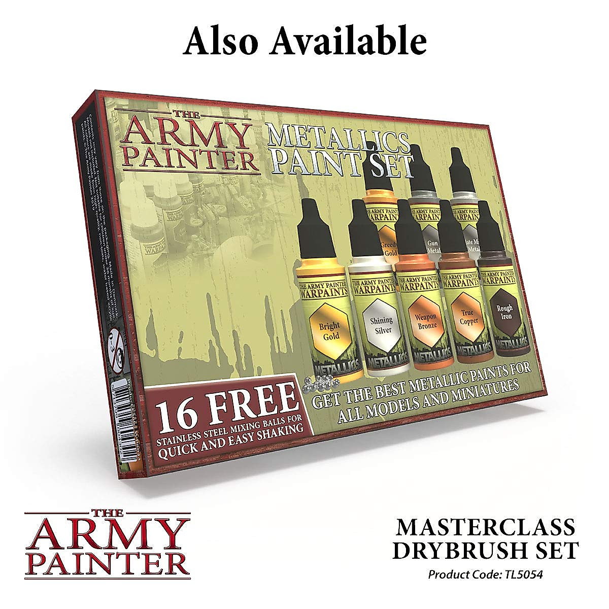 The Army Painter Masterclass: Drybrush Set - Hobby Brush Set with Brushes in Three Sizes for Advanced and Professional Techniques for Tabletop Roleplaying, Boardgames, and Wargames Miniature Painting