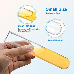 PATIKIL 80ml Test Tubes, 15pcs 6.5x1.18in Glass Clear Round Bottom Test Tube Containers for Bead Party Candy Bath Salt Storage Scientific Experiment Plant Propagation