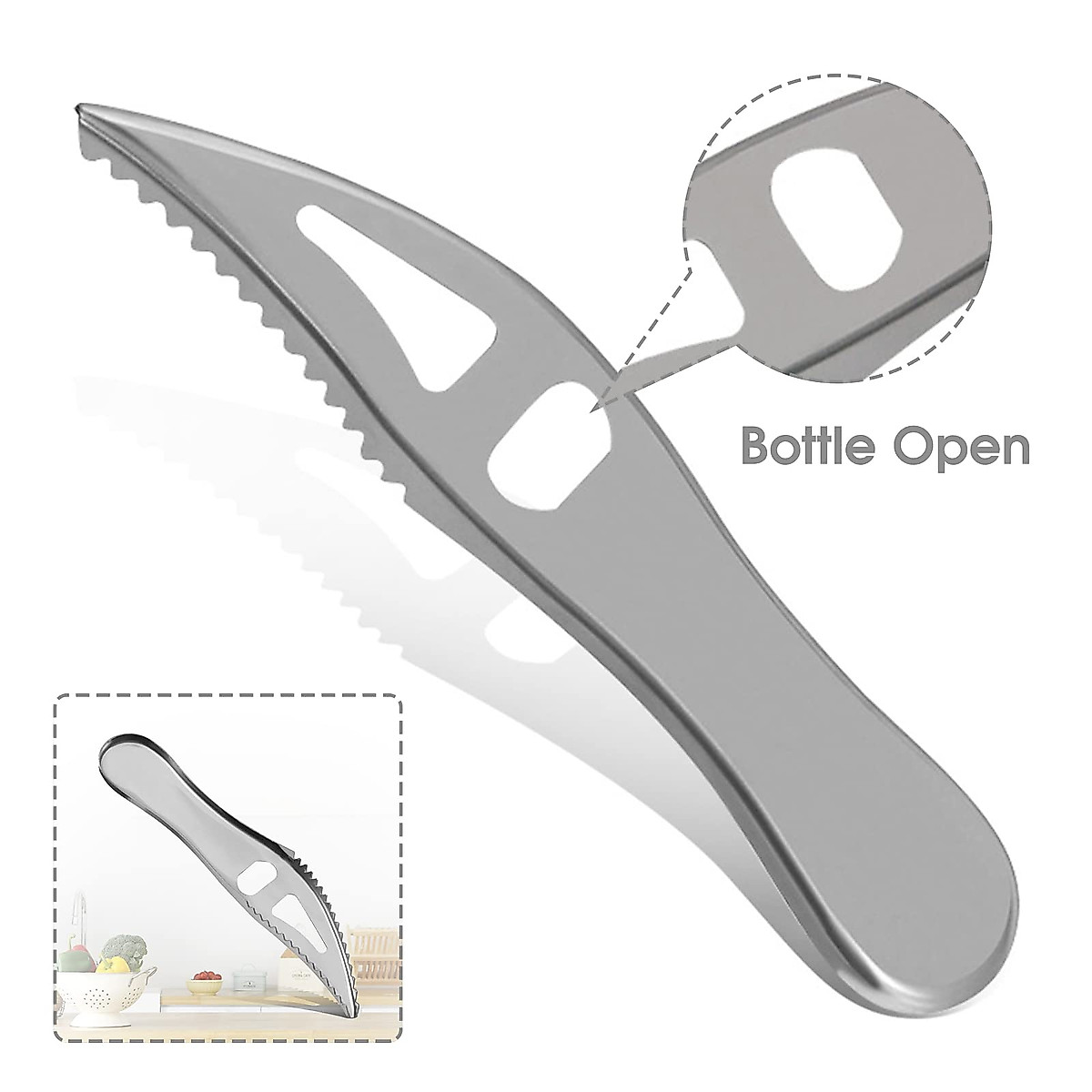 4 Pieces Stainless Steel Fast Remove Fish Skin Brush Plastic Fish Scales Graters Scraper Easy Kitchen Cleaning Tool (4pcs Set)