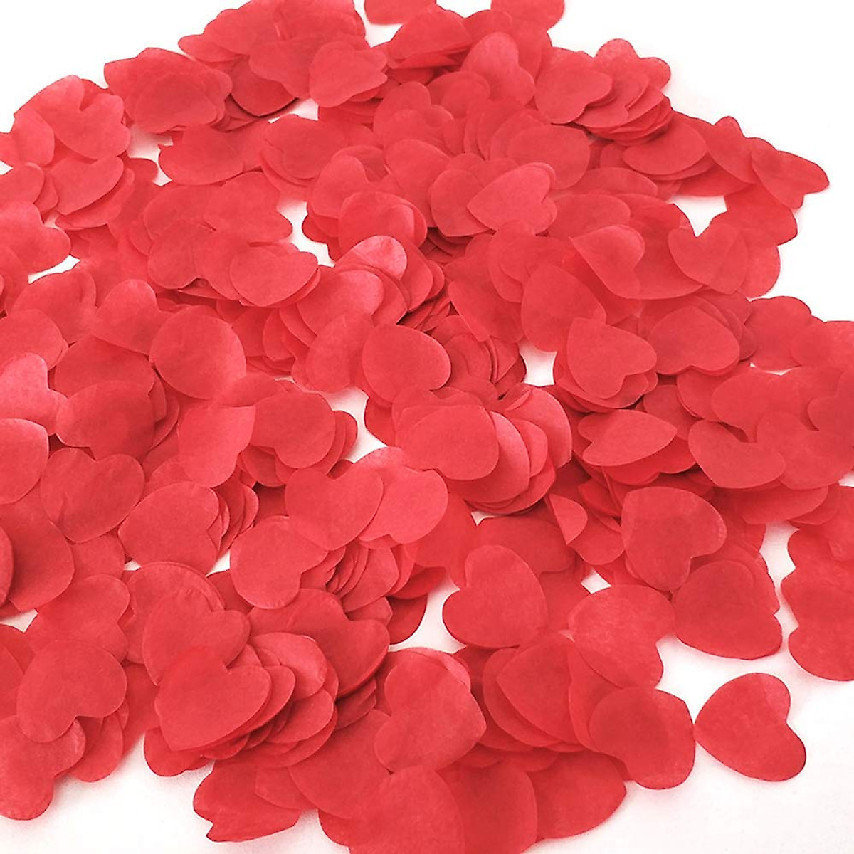 1 inch Red Tissue Paaper Heart Confetti 4000 Pieces Biodegradable Confetti Paper for Wedding Party Balloon or Table Decor