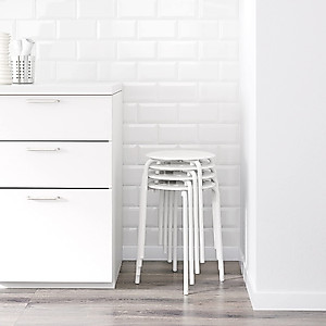 Ikea Marius Durable Stool- 45 Cm - Product Of Sweden (White) - Steel