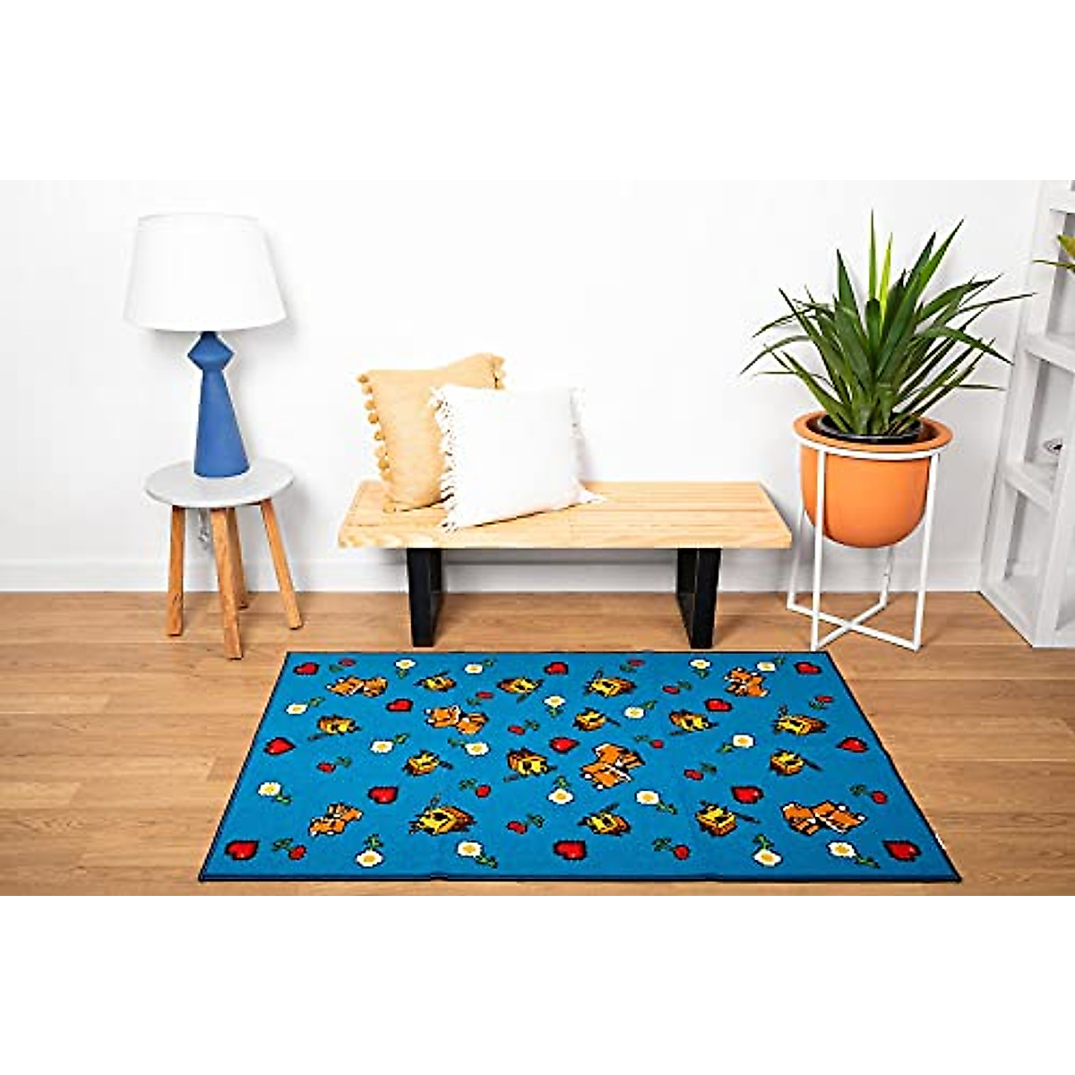 Minecraft Mob Printed Area Rug | Indoor Floor Mat, Accent Rugs For Living Room and Bedroom, Home Decor For Kids Playroom | Video Game Gifts And Collectibles | 60 x 39 Inches