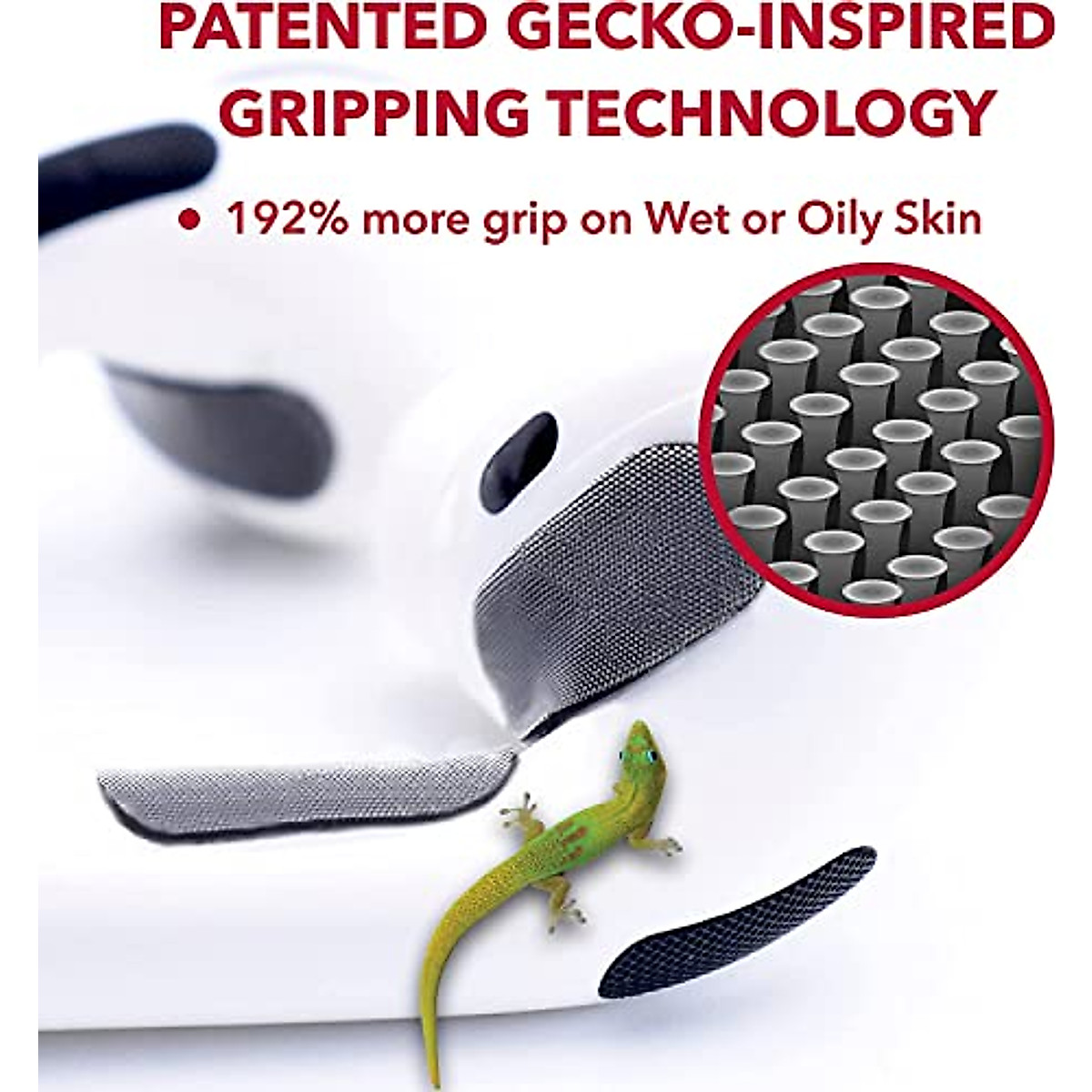 Setex Gecko Grip Anti-Slip Grip Pads Designed for Apple AirPods Pros [Fits in Charging Case] Maximum Sweat Performance (12 Pads), Black