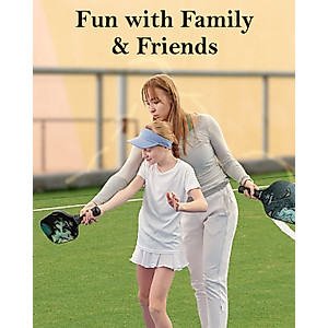 Tumaz Pickleball Paddles Set of 2, USAPA Approved Pickleball Set with Premium Honeycomb Core and Fiberglass Face Pickleball Rackets, 4 Pickle Balls, 2 Grip Tapes, and Portable Carry Bag Included