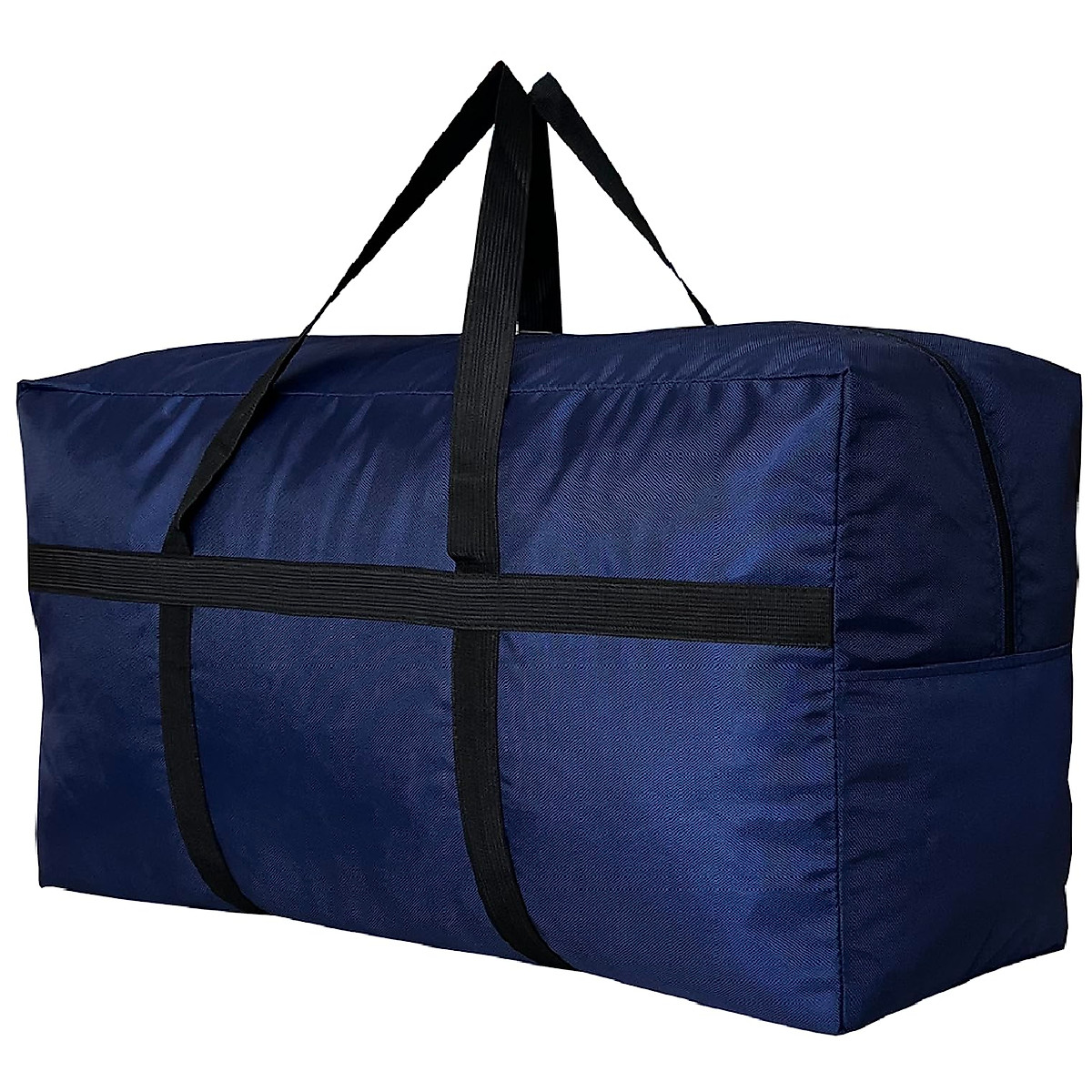 YiKitHom Extra Large Storage Duffle Bag with Zippers and Handles, Heavy Duty Blue Big Long Travel Bag -42x23x13.5Inch