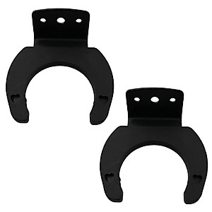 LQ Industrial Microphone Hook Holder 2PCS Black Wireless Microphone Hook Stands Hanger Wall Clip Clamp Holders Mic Stands Brackets