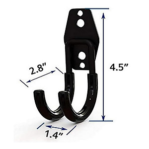 zoele Wall Mounting High Velocity Floor Fan Bracket, Wall Mount Industrial Grade Floor Fan Hook Hanger, Wall Fan Support Hook kit (Black-0)