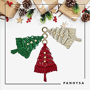 3 in 1 Macrame kit Adult Beginner: 3 DIY Christmas Macrame Tree, Crafts for Adults, Macrame Cord 3mm, Boho Christmas Decor, Macrame Kits for Adults with Written Instructions and Video Tutorials