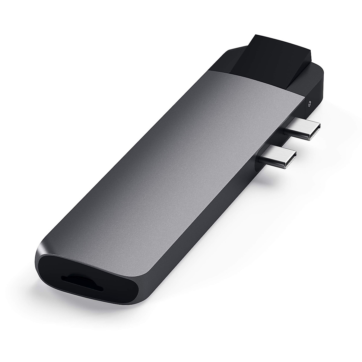 Satechi Type-C Pro Hub Adapter with Ethernet - 4K HDMI, USB-C PD, Gigabit Ethernet, USB 3.0, Micro SD Card Slot - for M2/ M1 MacBook Pro/Air (Space Gray)
