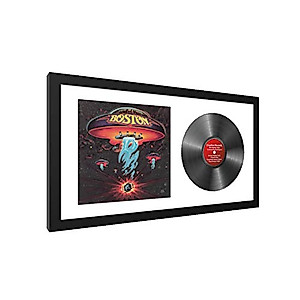 Creative Picture Frames 16" x 30" Music Frame with White Matting Displays Album Cover Sleeve with 33 Vinyl LP