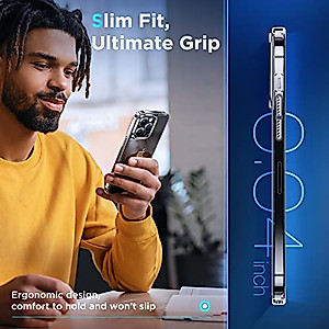 Simtect Ultra Clear Designed for iPhone 14 Pro Max Case, [Non-Yellowing] [10 FT Military Drop Protection] Slim Fit Yet Protective Shockproof Bumper with Airbag Phone Case Cover 6.7 Inch- Crystal Clear