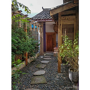 Interlocking Pebble Floor Tiles (1-Sheet) Kitchen, Bathroom,Deck and Patio Flooring | Indoor and Outdoor Use | Natural White Grey Black Stones Tile | Quick and Easy Grout Installation