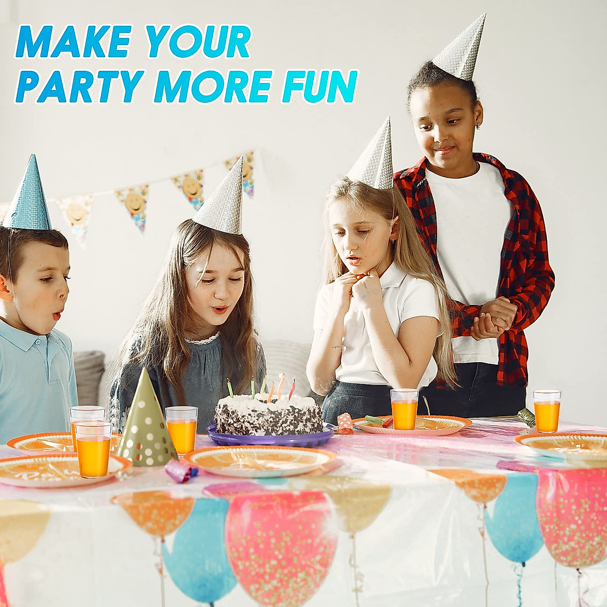 Hoolerry 48 Pack Plastic Drinking Glasses Set 5 oz Clear Plastic Tumblers Stackable Frosted Plastic Cup Reusable Drinking Glasses Cups Bulk for Weddings Party Restaurant Kitchen