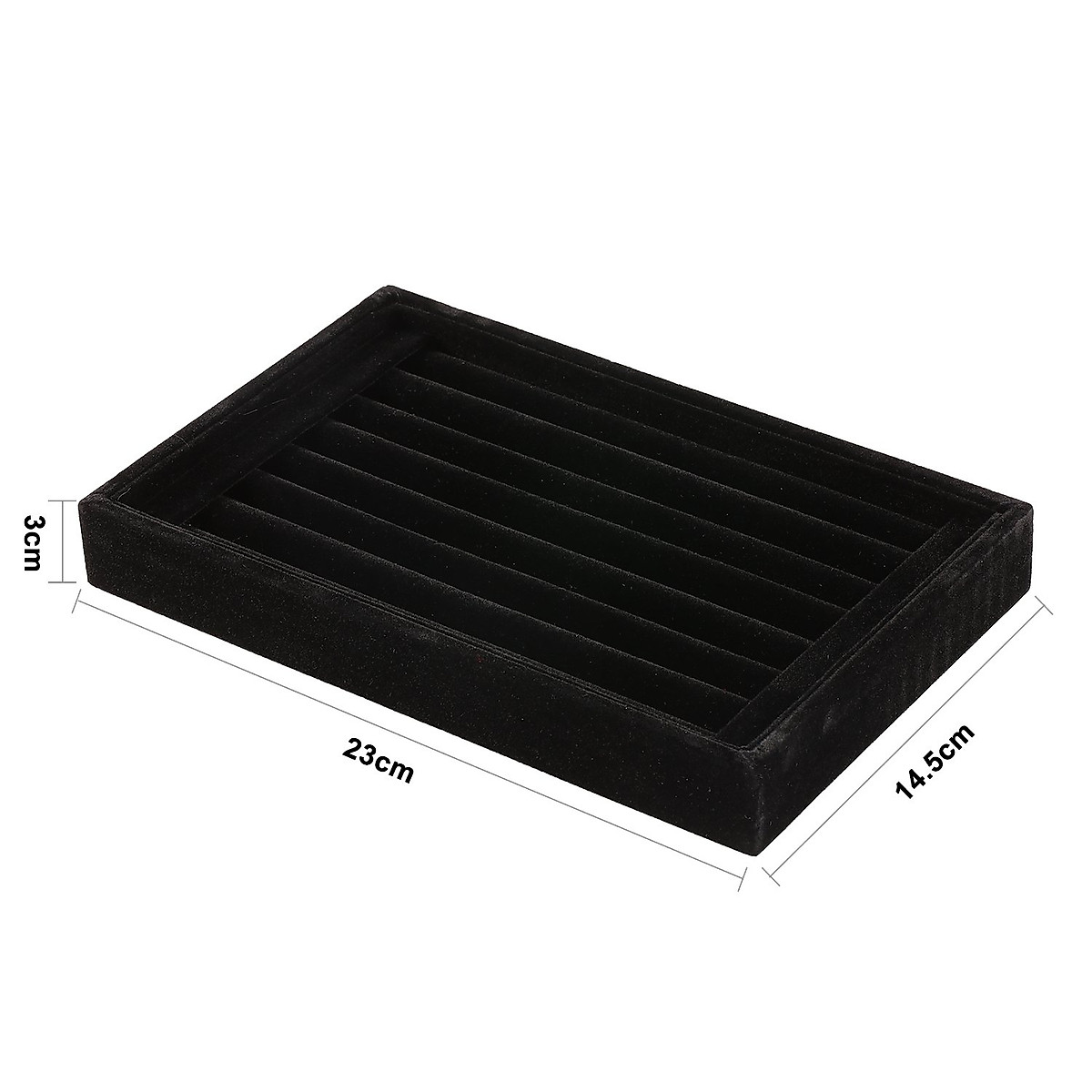 Yosoo Jewelry Ring Earrings Display Box Cufflinks Storage Tray Case Holder Organizer (Black) Jewelry Ring Insert Jewelry Box Ring Holder Inserts