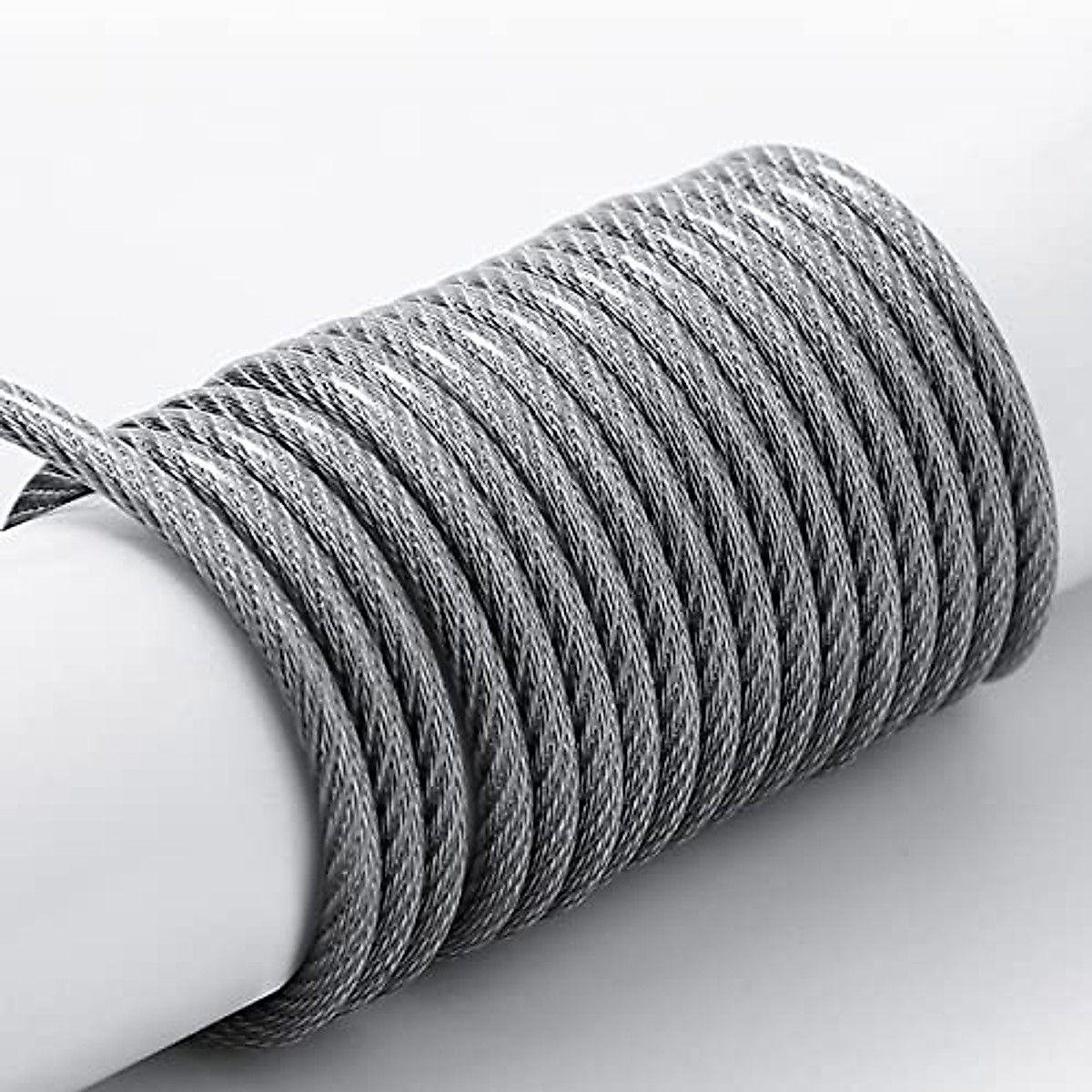 Vousile 50ft Clothesline Outdoor, 50' Stainless Steel Clothesline Wire Kit Heavy Duty Clotheslines Rope for Camping Travel Drying