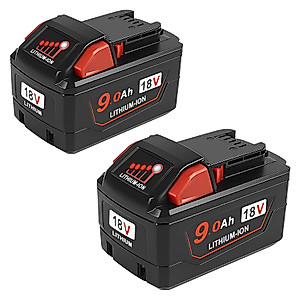 Aoasur 2packs 9.0Ah Replacement for Milwaukee 18v Battery