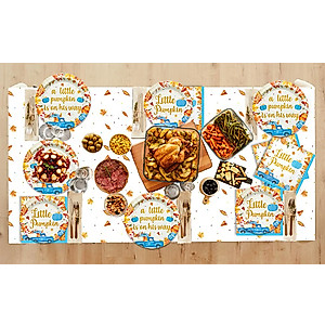 170Pcs A Little Pumpkin is On His Way Baby Shower Party Decorations Little Pumpkin Baby Shower Decorations Boy A Little Pumpkin is On The Way Baby Shower Boy Blue Pumpkin Baby Shower Decorations