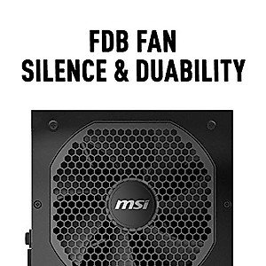MSI MPG A750GF Gaming Power Supply - Full Modular - 80 PLUS Gold Certified 750W - 100% Japanese 105°C Capacitors - Compact Size - ATX PSU