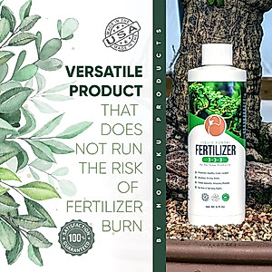 Bonsai Fertilizer by Ho Yoku - Water Soluble and Free of Odor, 3-3-3 Liquid Bonsai Food and Fast Acting for Indoor Plants