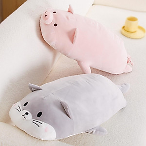 FFxiong 20" Shiba Inu Stuffed Animal Pillow Large Kawaii Anime Corgi Plushies Soft Hugging Body Pillow Cute Big Fat Plush Toy Dog Gift for Boy Girl Kids Christmas Birthday Valentines