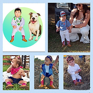 King USA Texas Real Leather Western Boots - Cowboy Bootie for Baby Infant Toddler Boys Girls Newborn 3C