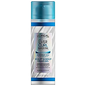 L’Oréal Paris EverCurl Sulfate Free Sculpt and Hold Cream-Gel, 5 Ounce