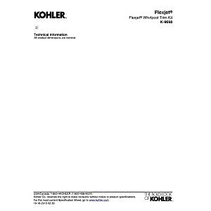 KOHLER K-9698-0 Flexjet Whirlpool -Trim -Kit, White