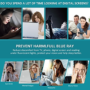 VisionGlobal Blue Light Blocking Glasses for Women/Men, Anti Eyestrain, Computer Reading, TV Glasses, Stylish Oval Frame, Anti Glare(Leopard,No Magnification)