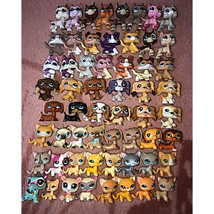 LovePets (Lps Pets 3pcs Random & 7pcs Random Accessories), Great Dane lps Dachshund lps Husky Collectable Figures Kids Gift