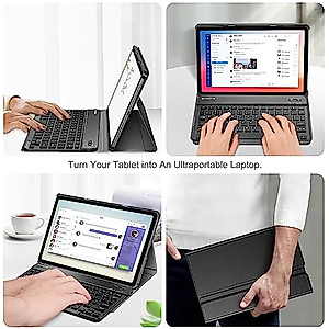 Fintie Keyboard Case for Amazon Fire Max 11 (13th Generation, 2023 Release), Slim Lightweight Cover with Detachable Bluetooth Keyboard, Black