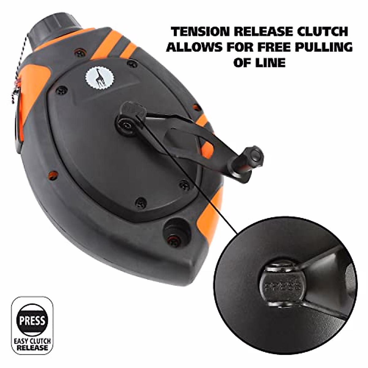 Great Neck 74602 6 To 1 Chalk Reel with Red Chalk, Retractable Chalk Line and Chalk Refill Bottle, Plumb Line Chalk Kit, Straight Line Tool