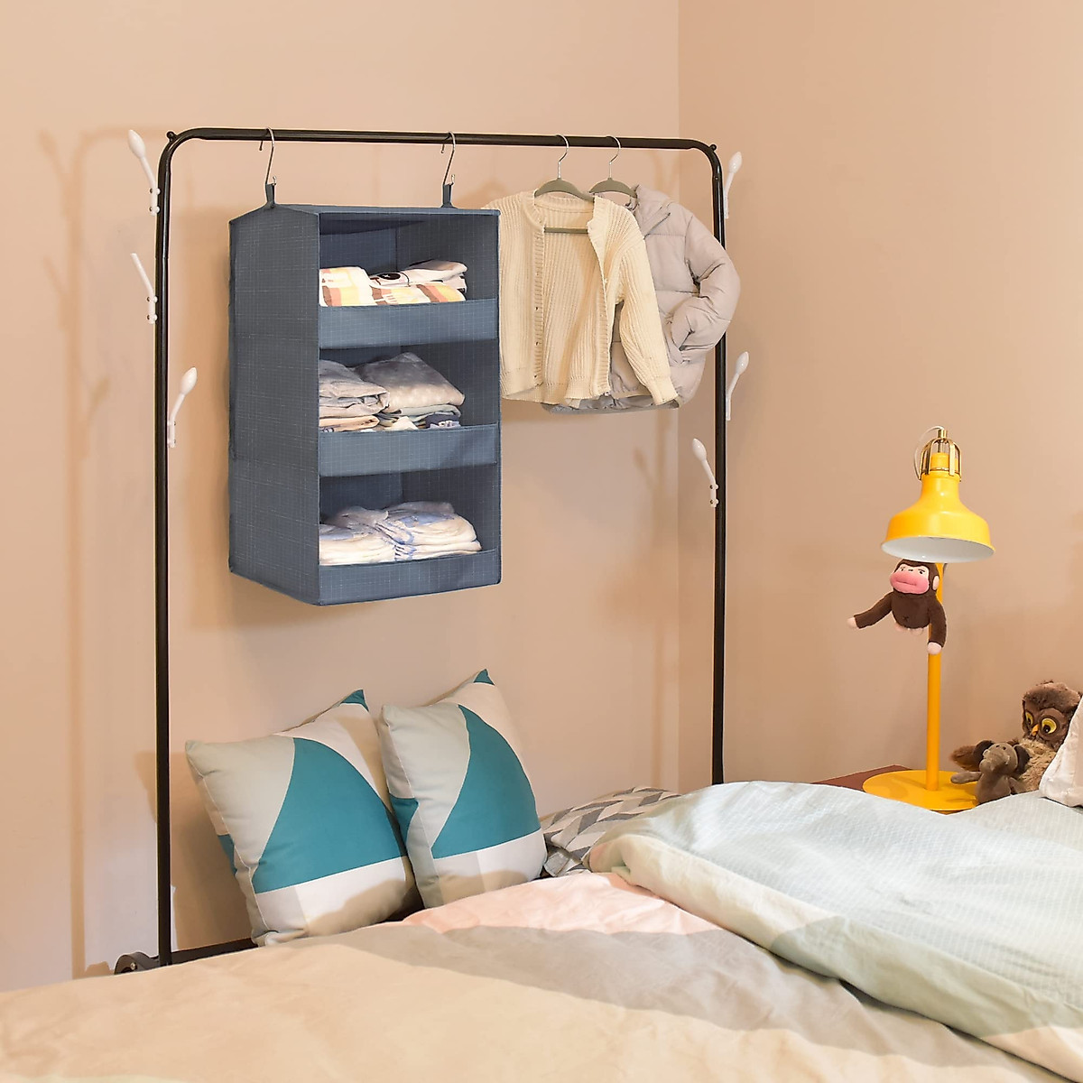 GRANNY SAYS Bundle of 1-Pack Hanging Closet Shelves & 2-Pack Socks Storage Organizers