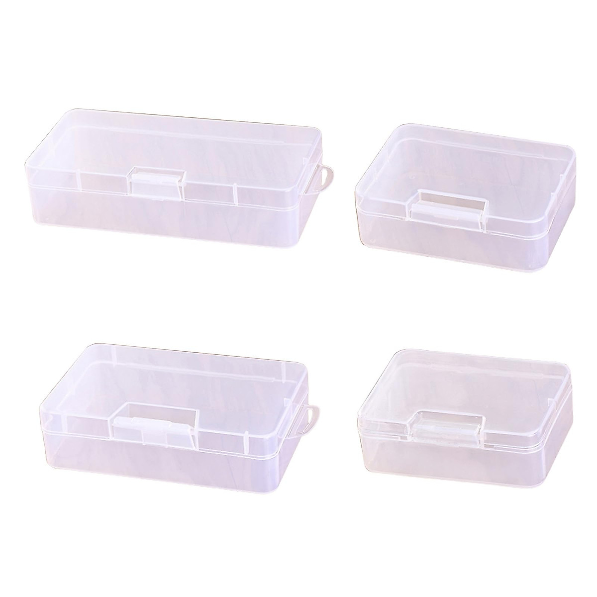 ljhnba Transparent Plastic Storage Box With Buckle And Lid Jewelry Display Organizer For Necklace Small Items Organization Case Small Plastic Box With Lid