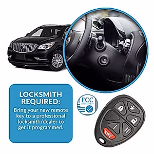 Keyless2Go Replacement for Keyless Entry Universal Remote Car Key Fob for Select GM Vehicles That use OUC60270 & OUC60221 15913421, 20868672