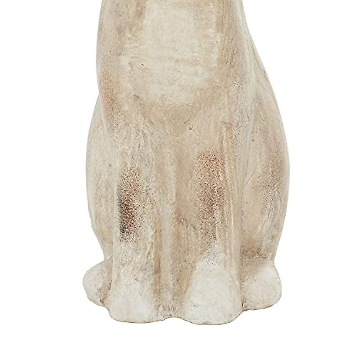 Deco 79 Polystone Rabbit Decorative Garden Sculpture Indoor Outdoor Garden Statue, Outdoor Sculpture 7" x 8" x 20", Gray